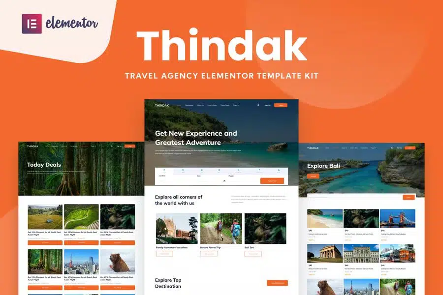 Thindak - Travel Agency Elementor Template Kit Latest Version ...