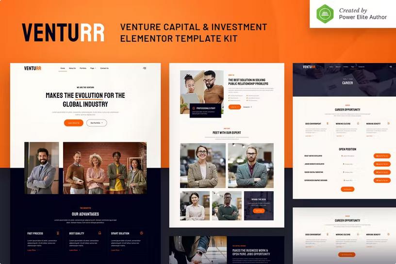 Venturr – Venture Capital & Investment Elementor Template Kit Latest ...