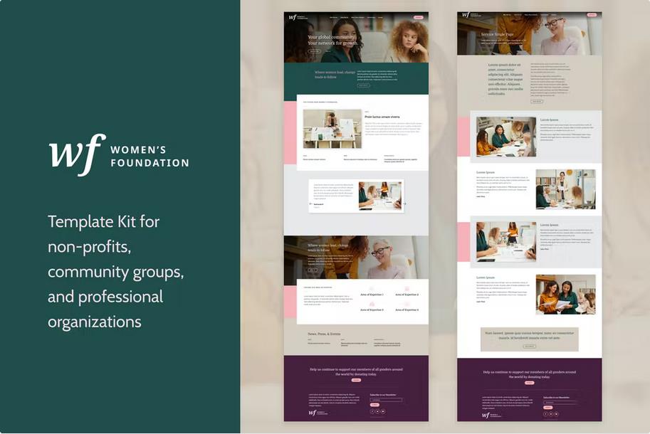Women’s Foundation | Non-Profit WordPress Elementor Template Kit Latest ...