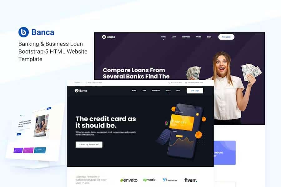 Banca - Banking & Business Loan Bootstrap-5 HTML Website Template ...