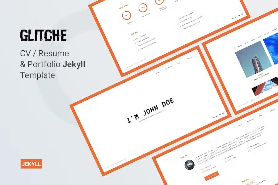 Glitche - CV Resume Template Latest Version - WooCrack.com