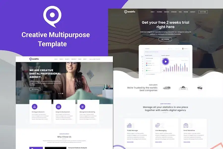 Webfix - Creative Multipurpose Template Latest Version - WooCrack.com